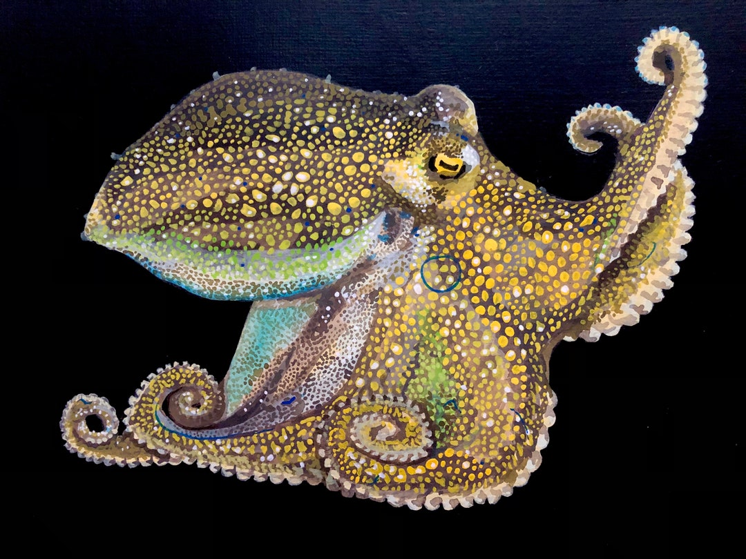 Mototi Octopus Painting (optional Frame) - Etsy