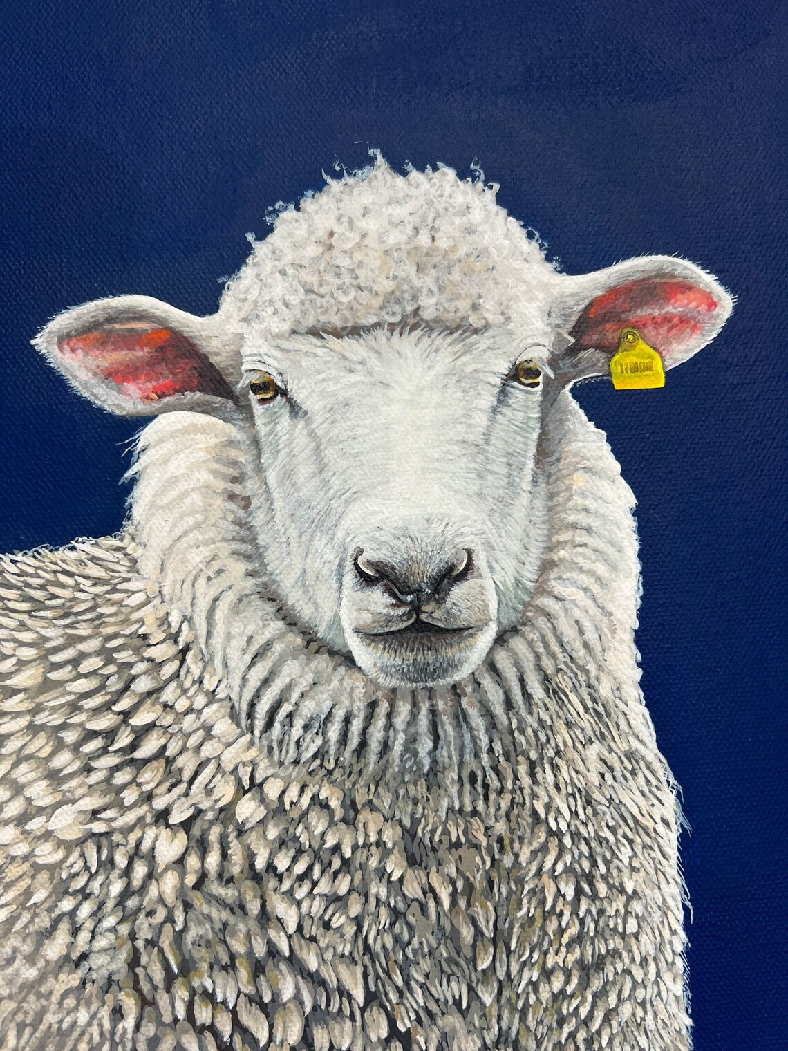 Sheep - Original Acrylic Painting on Canvas - Farm Animal - Etsy