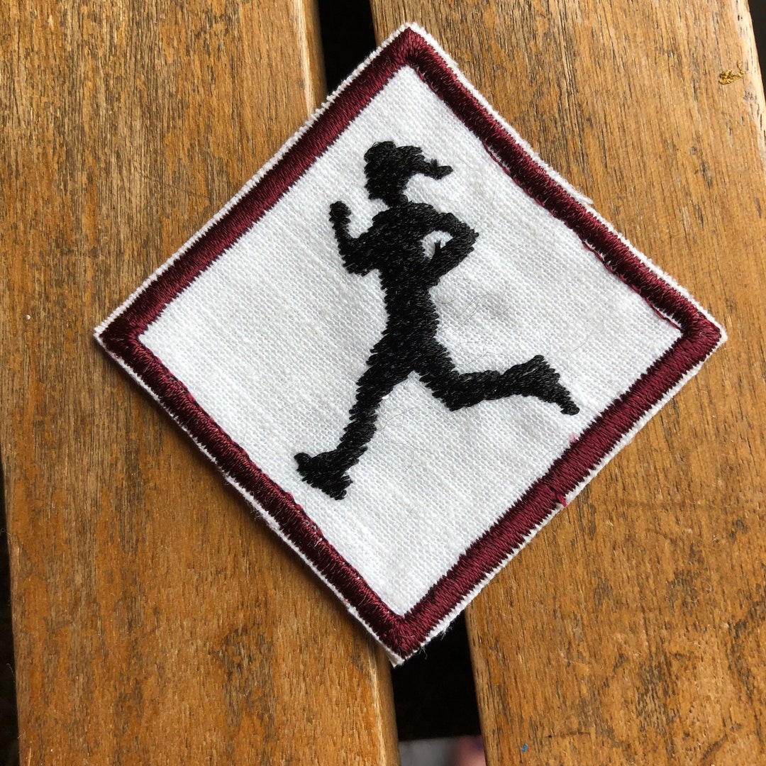 Female Runner Embroidered Patch for Backpack, Cross Country Running ...