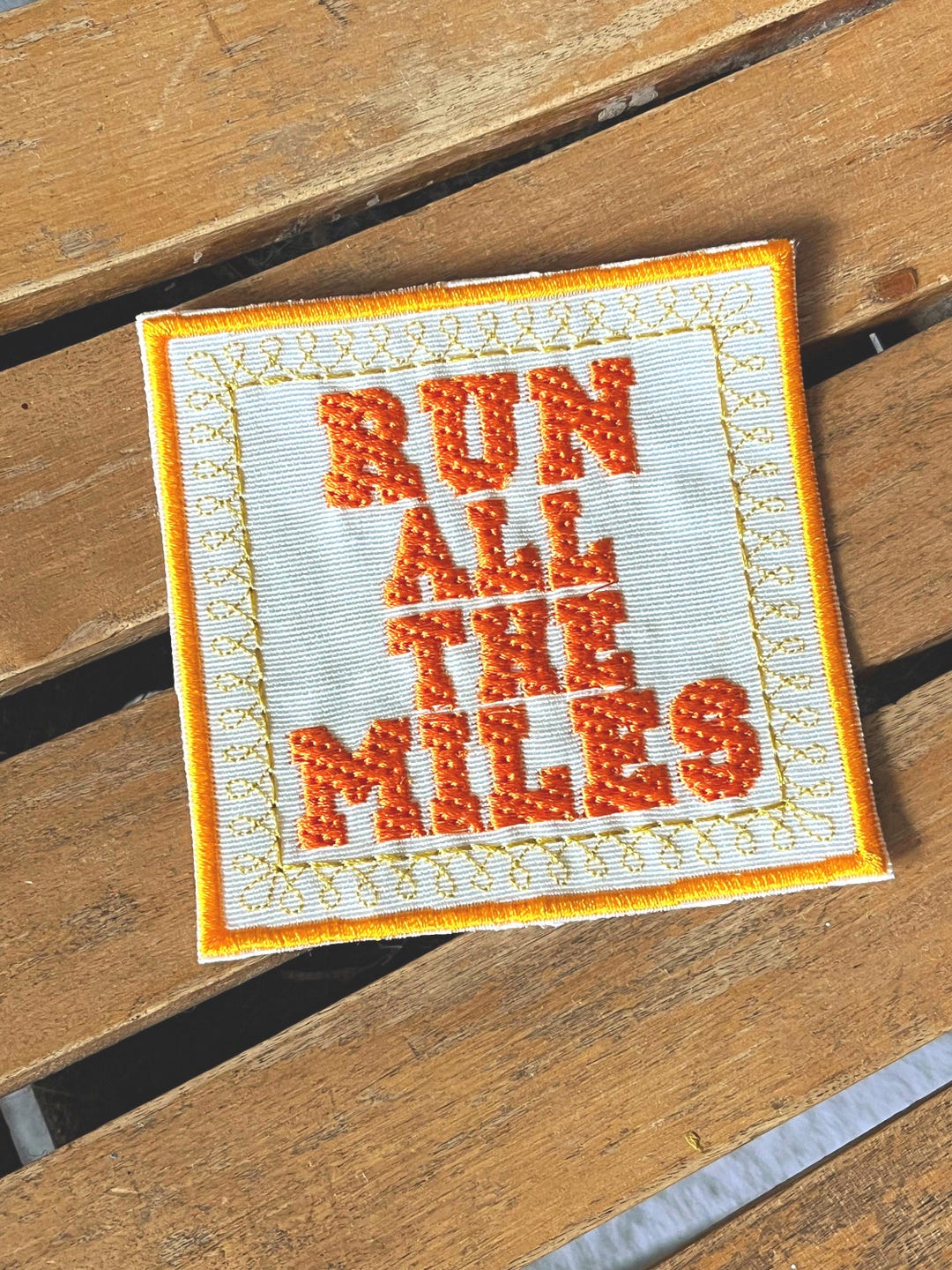 Run All the Miles Patch, Running Patch for Backpack, Marathon Runner ...