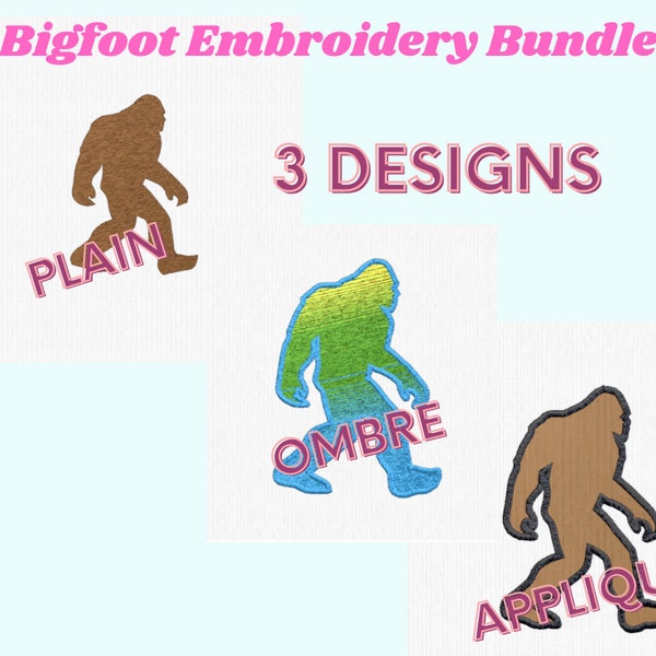 Sasquatch Embroidery - Etsy