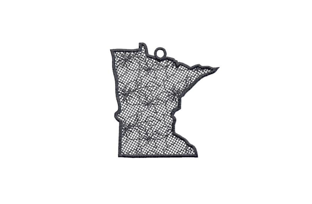Minnesota Embroidery Design, Free Standing Lace for Ornament, FSL ...