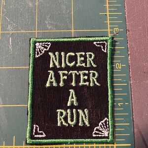 Nicer After a Run Patch, Marathon Running Patch for Jacket, Cross ...