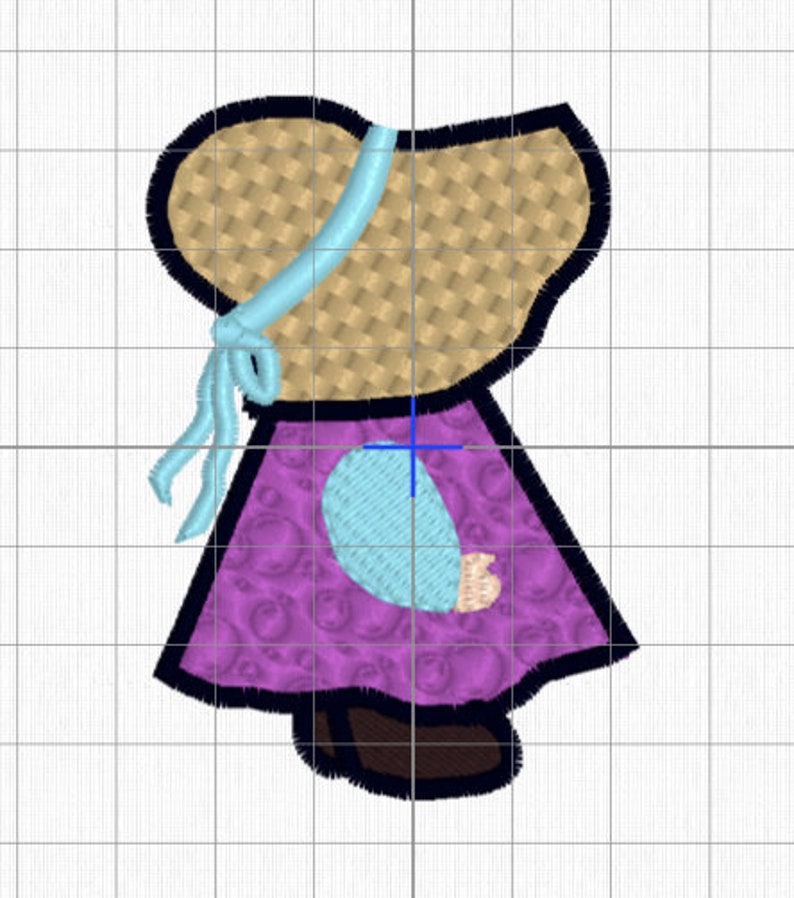 Sunbonnet Sue Machine Embroidery Design for Towel Retro - Etsy