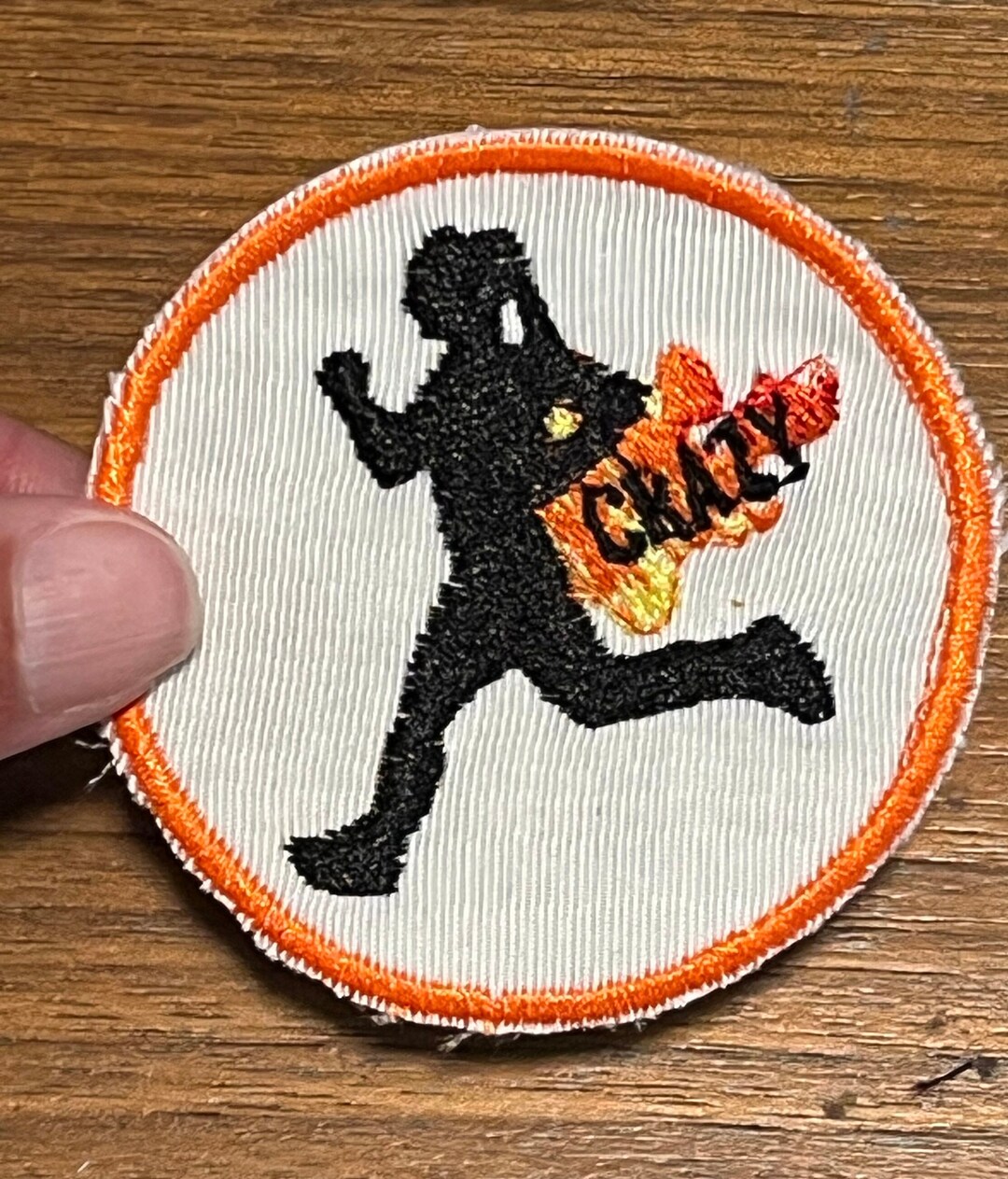 Flaming Runner Embroidered Patch for Backpack, Triathlon Patch for ...