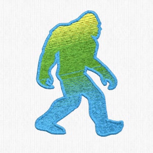 Ombre Bigfoot Embroidery File for Towel Sasquatch Embroidery - Etsy
