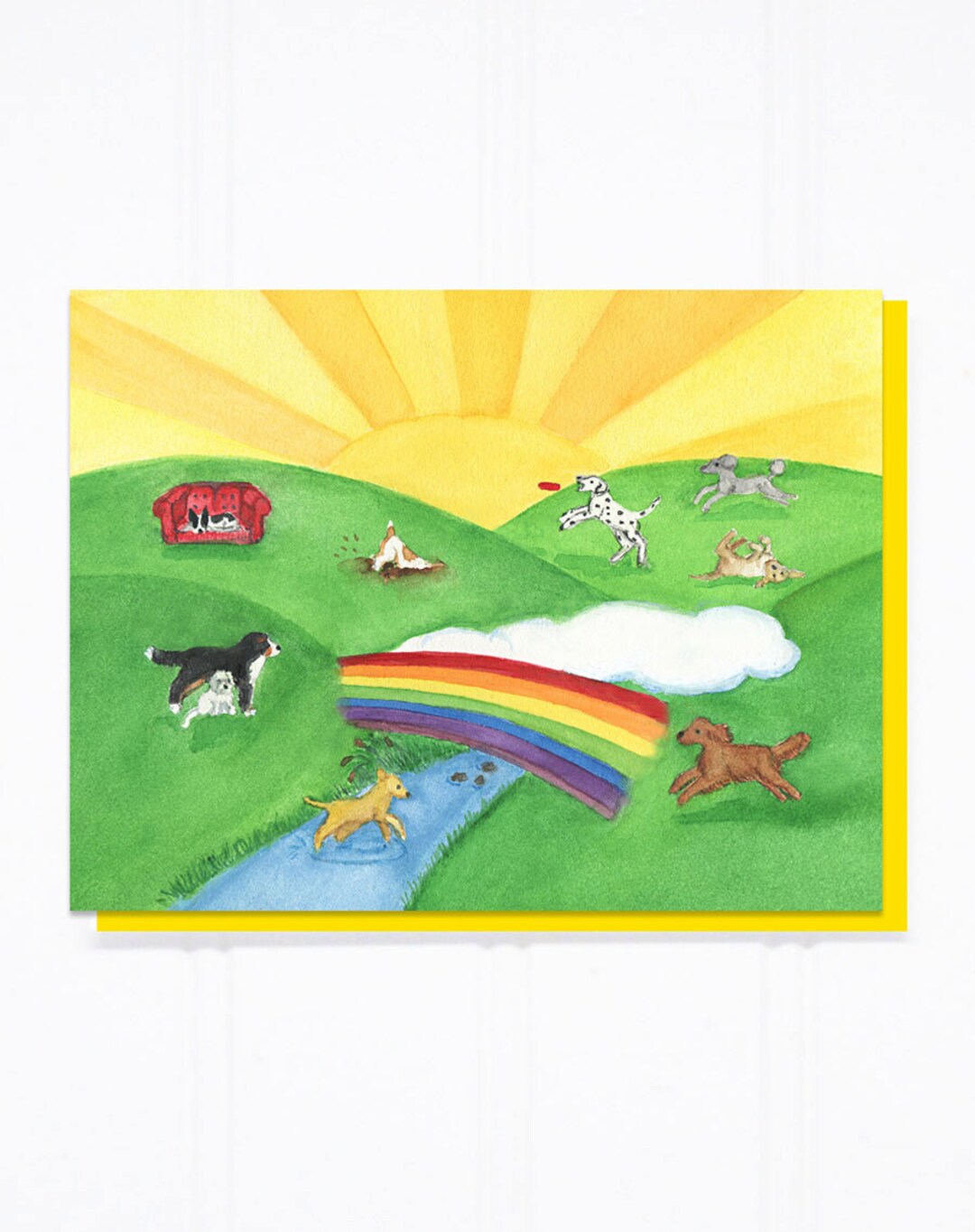 The Rainbow Bridge: Pet/dog Loss Sympathy Card - Etsy
