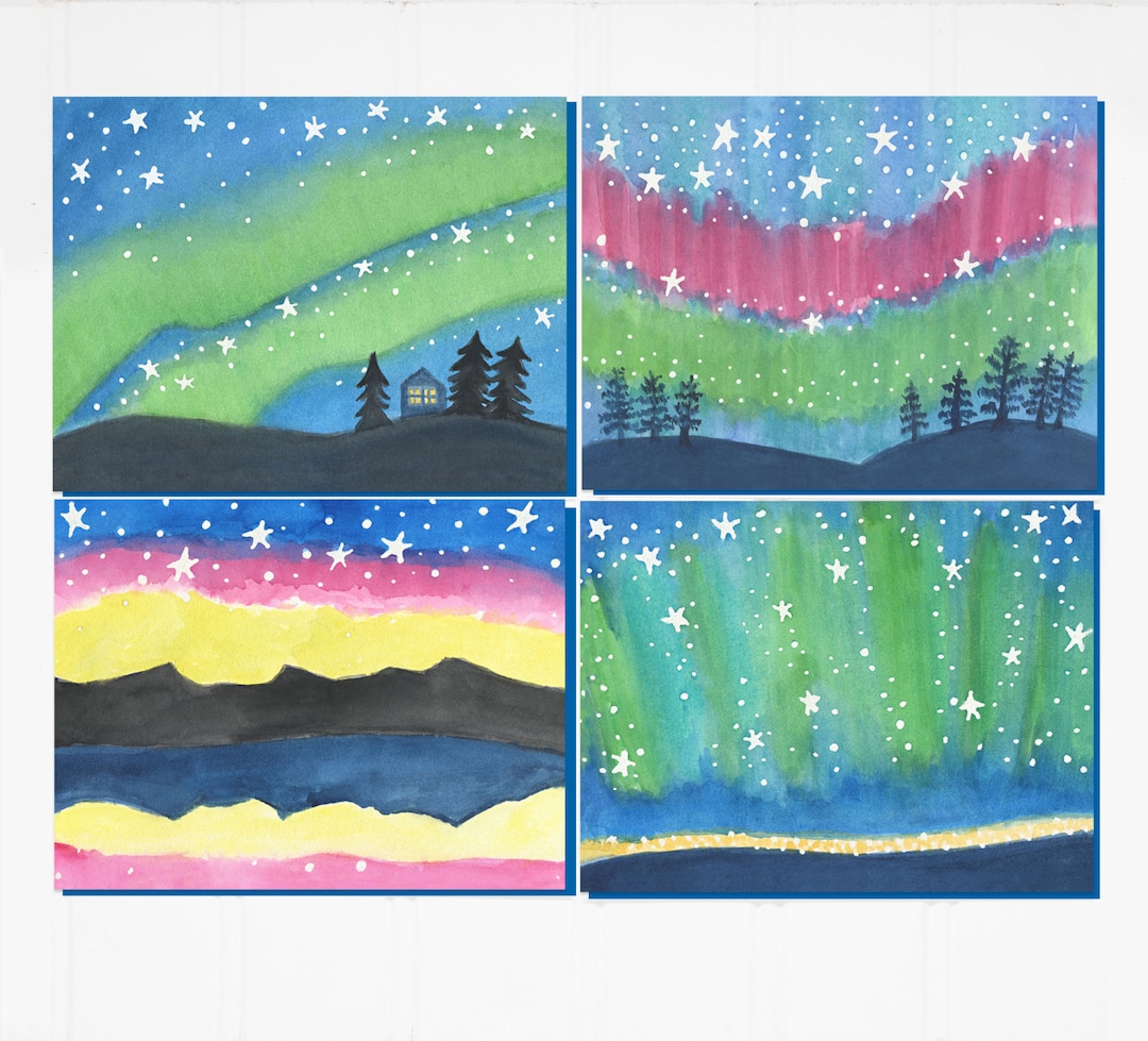 Northern Lights: Notecard Boxed Set, 8 Cards - Etsy