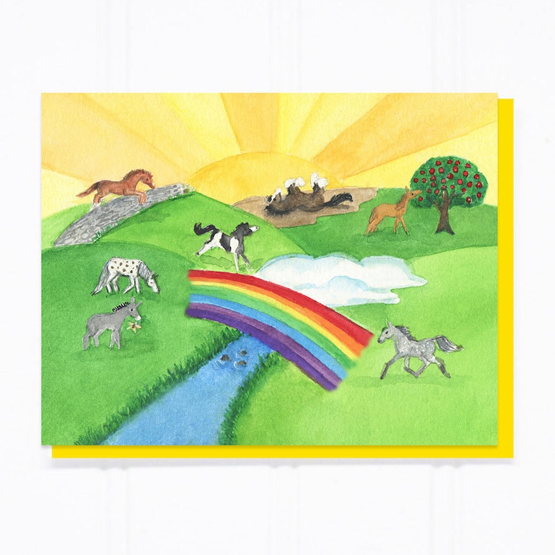 Rainbow Bridge Card - Etsy