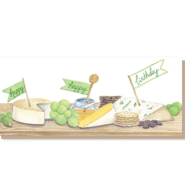 Cheese Birthday Card - Etsy