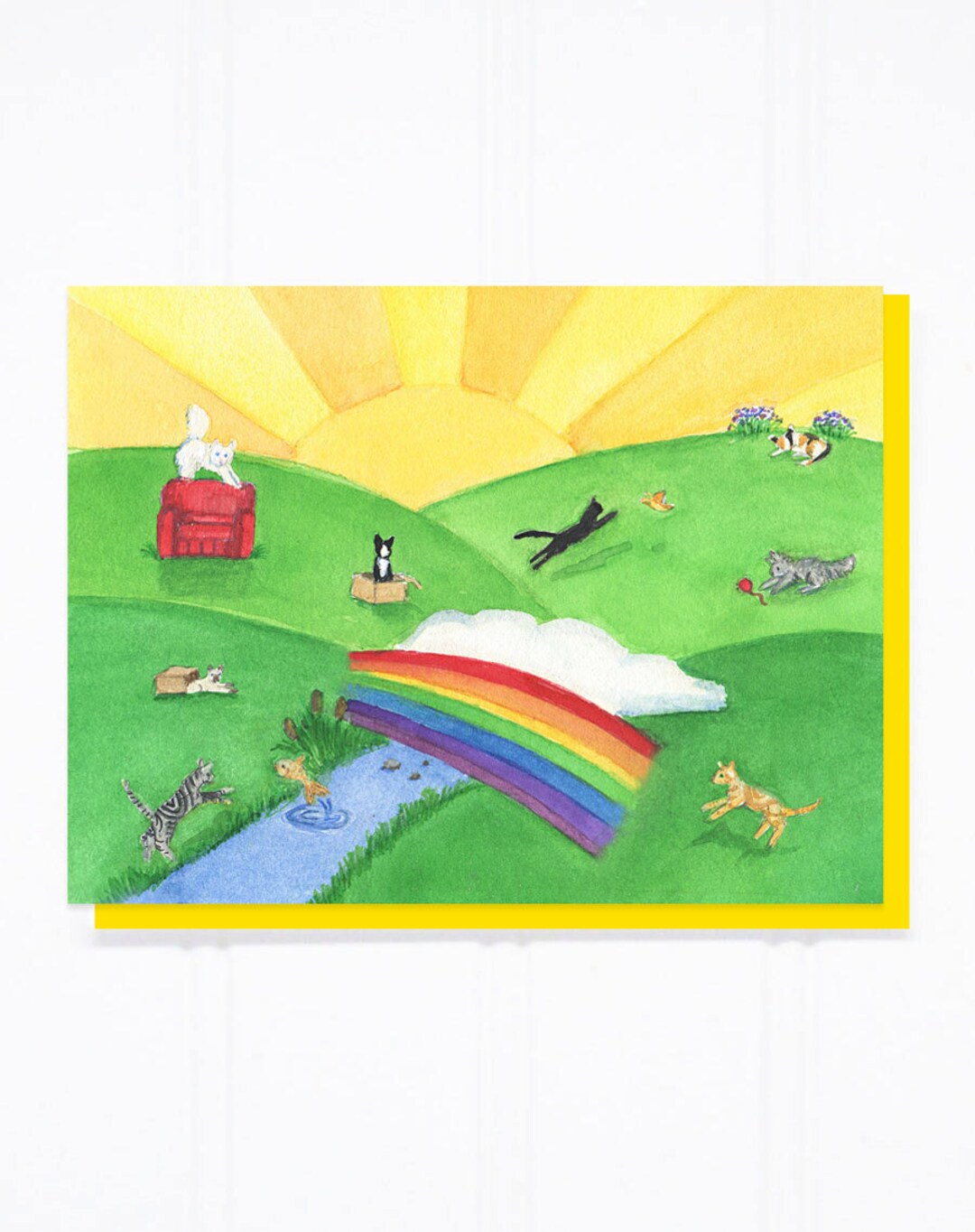 The Rainbow Bridge - Pet/cat Loss Sympathy Card - Etsy