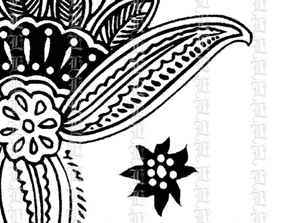 Floral Henna Tattoo Designs Digital Clip Art Printable High - Etsy