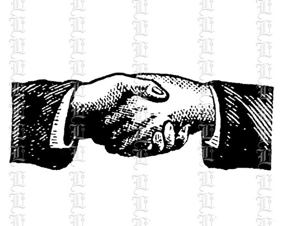 Stretta Di Mano Vettore Vintage