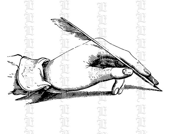 Writing Hand With Quill