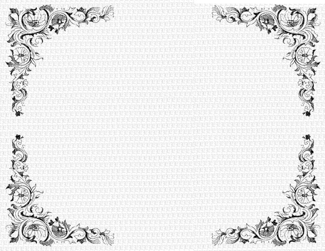 Baroque Frame Clip Art: Printable Floral Borders (digital Download) - Etsy