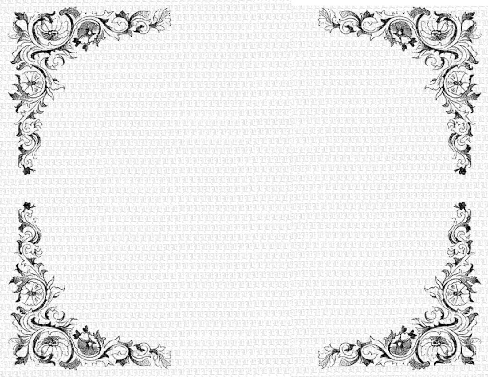 Baroque Frame Clip Art: Printable Floral Borders (digital Download) - Etsy