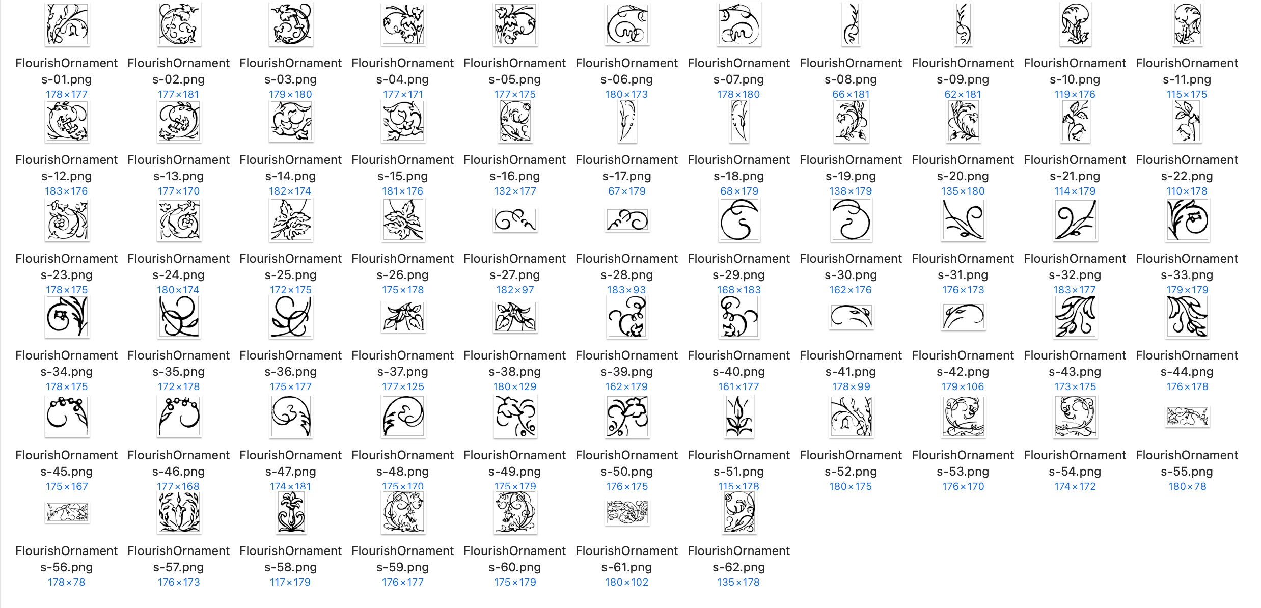 A Dingbat Font Set Vintage Vector Design Elements Antique - Etsy Canada