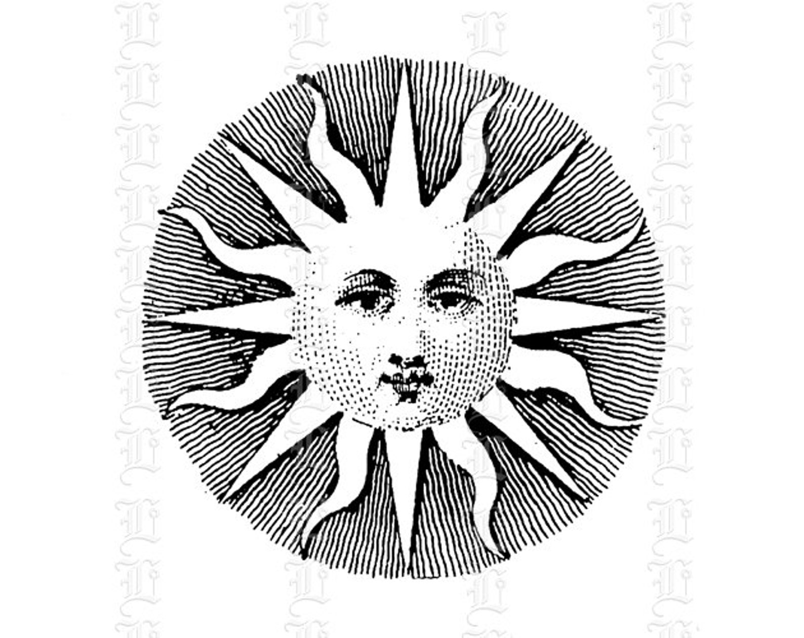 Sun Sunshine Printable Graphic Instant Download Vintage Image 2389 - Etsy