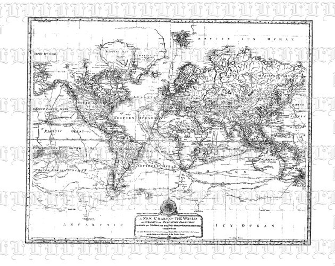 Mercator Projection Black And White
