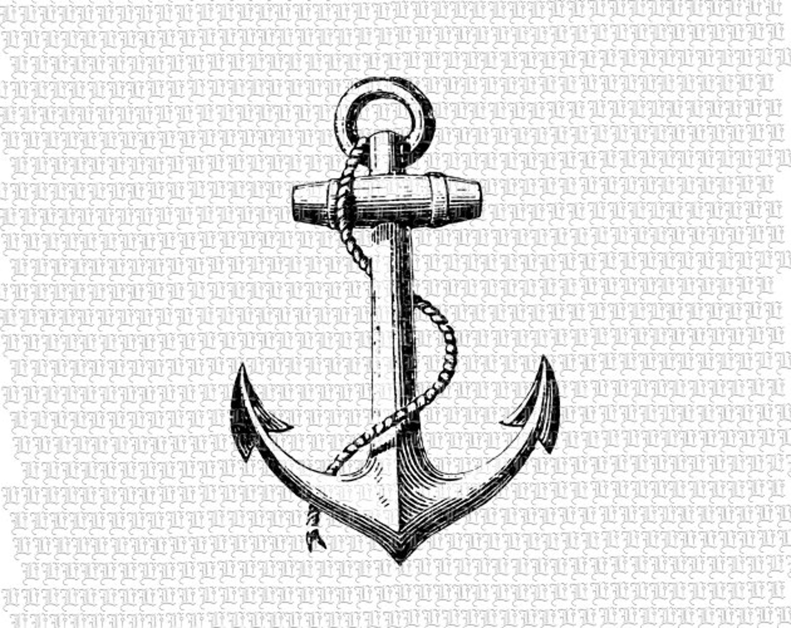 Printable Anchor Vintage Graphic Image Download Marine Illustrations ...