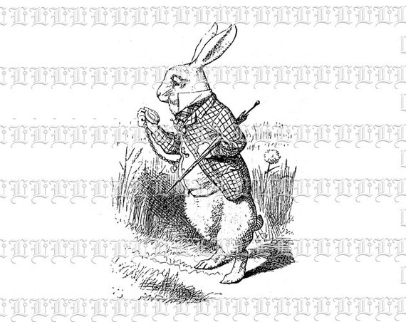 White Rabbit Pocket Watch Clip Art