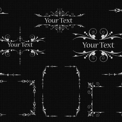 Decorative Vintage Headline Lettering Borders Headline Frames - Etsy