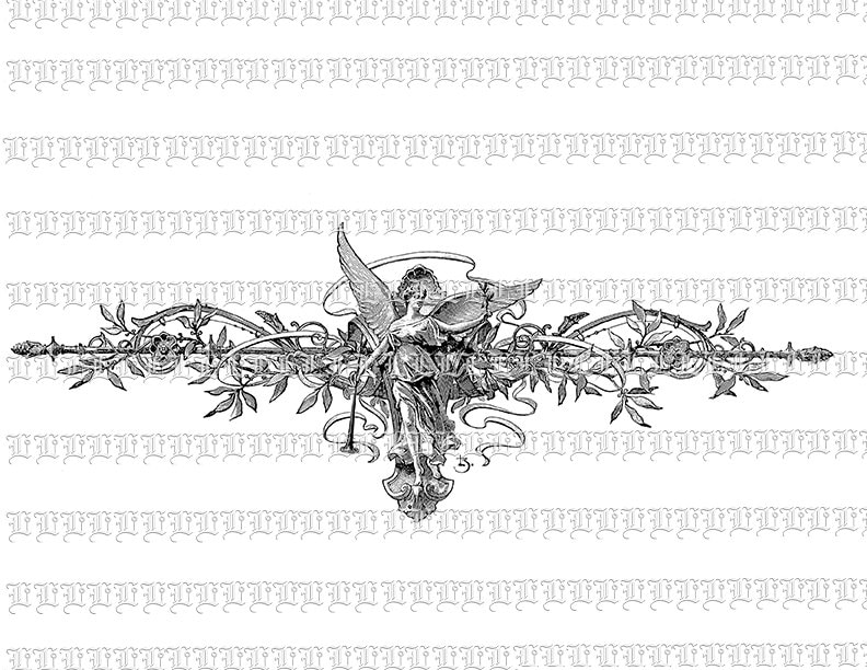 Angel Border Graphic Instant Download Printable 300dpi Illustration ...