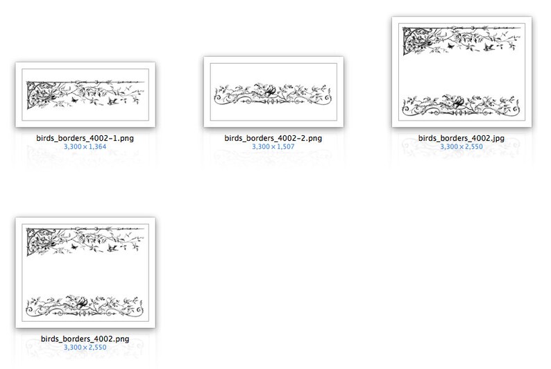 Birds Nest Header Footer Borders Digital Collage Sheet - Etsy