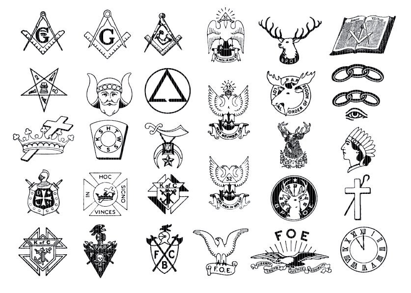 Masonic Emblems Clip Art Masonry Illustration Fraternal Emblems Clipart ...