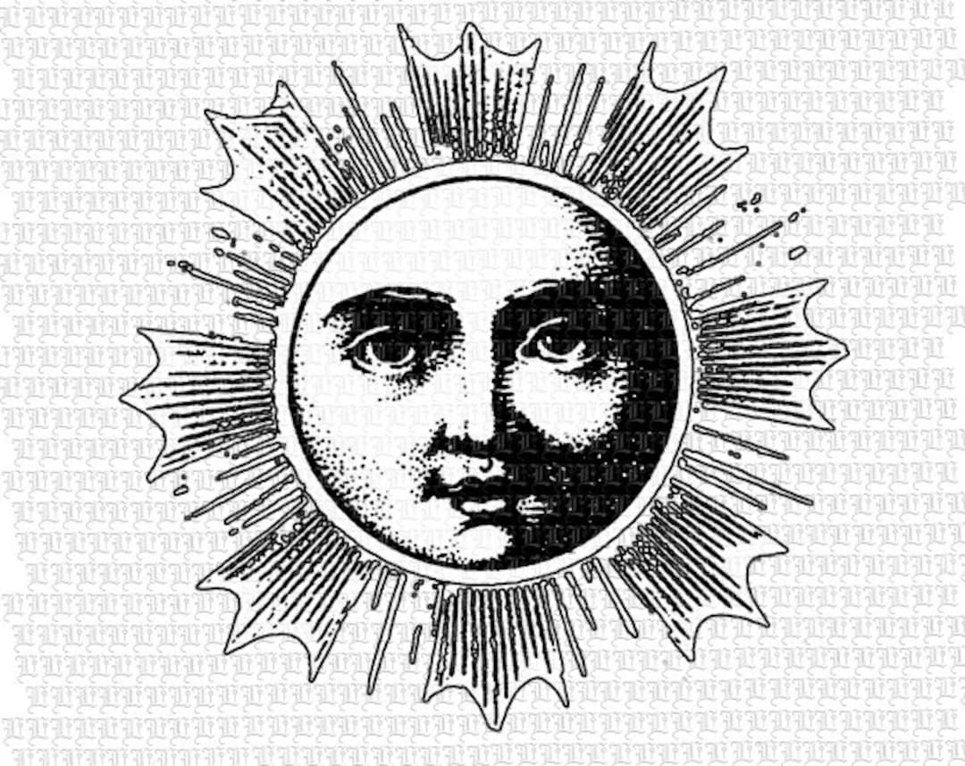 Sun Solar Body Ancient Astronomy Cartographic Illustrations Antique ...