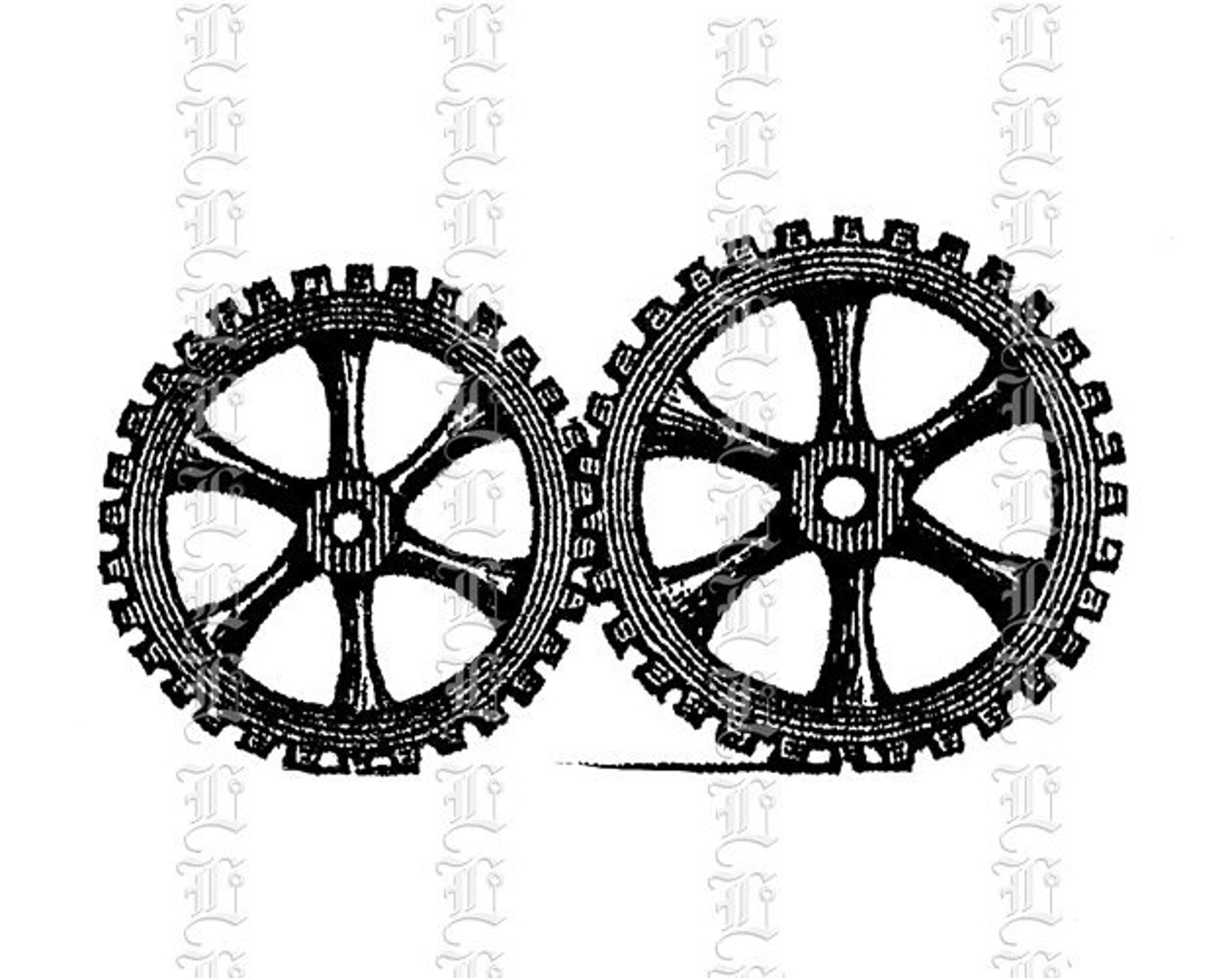 Machine Gears Steampunk Victorian Digital Clip Art Printable - Etsy