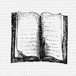 Antique Open Book Printable Graphic Instant Digital Download 2405 ...