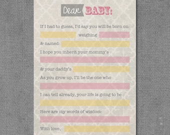 Boy's Dear Baby Card | Etsy