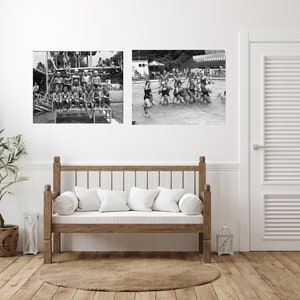 Vintage Swim Team Photo Print: 1950s Black and White Summer Art - Etsy