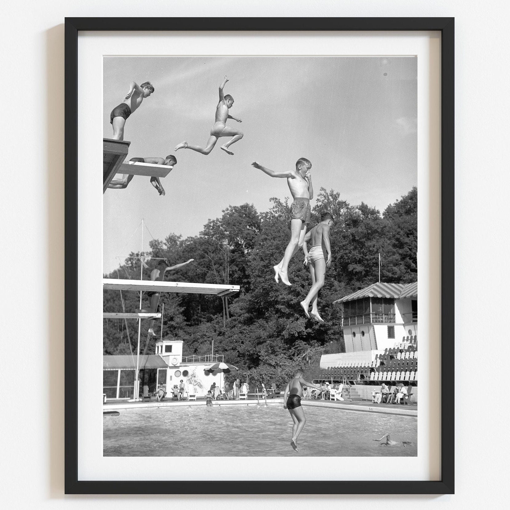 1930s Diving Board Photo: Retro Summer Home Wall Art - Etsy