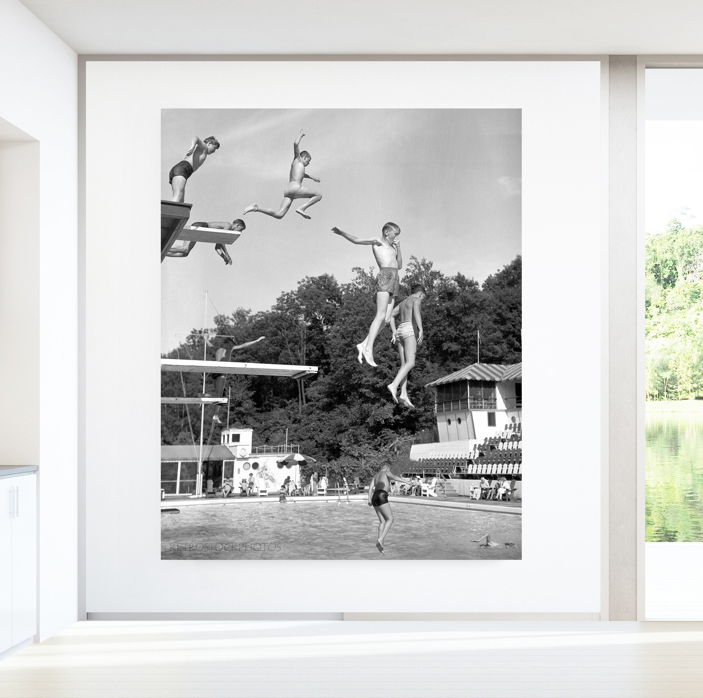 1930s Diving Board Photo: Retro Summer Home Wall Art - Etsy