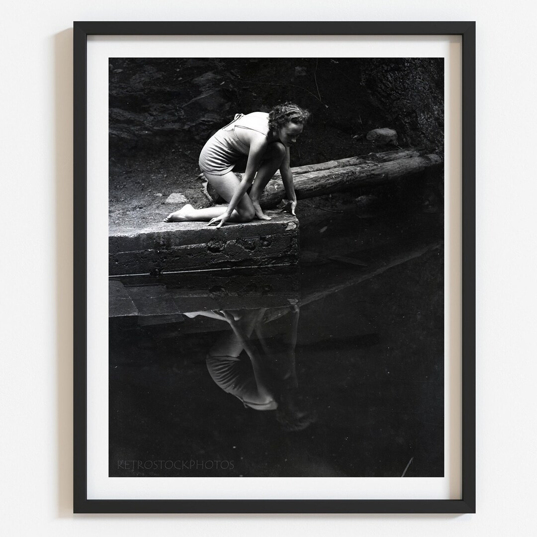 1930s Woodland Fairy Photo: Vintage Black and White Ethereal Art Print ...