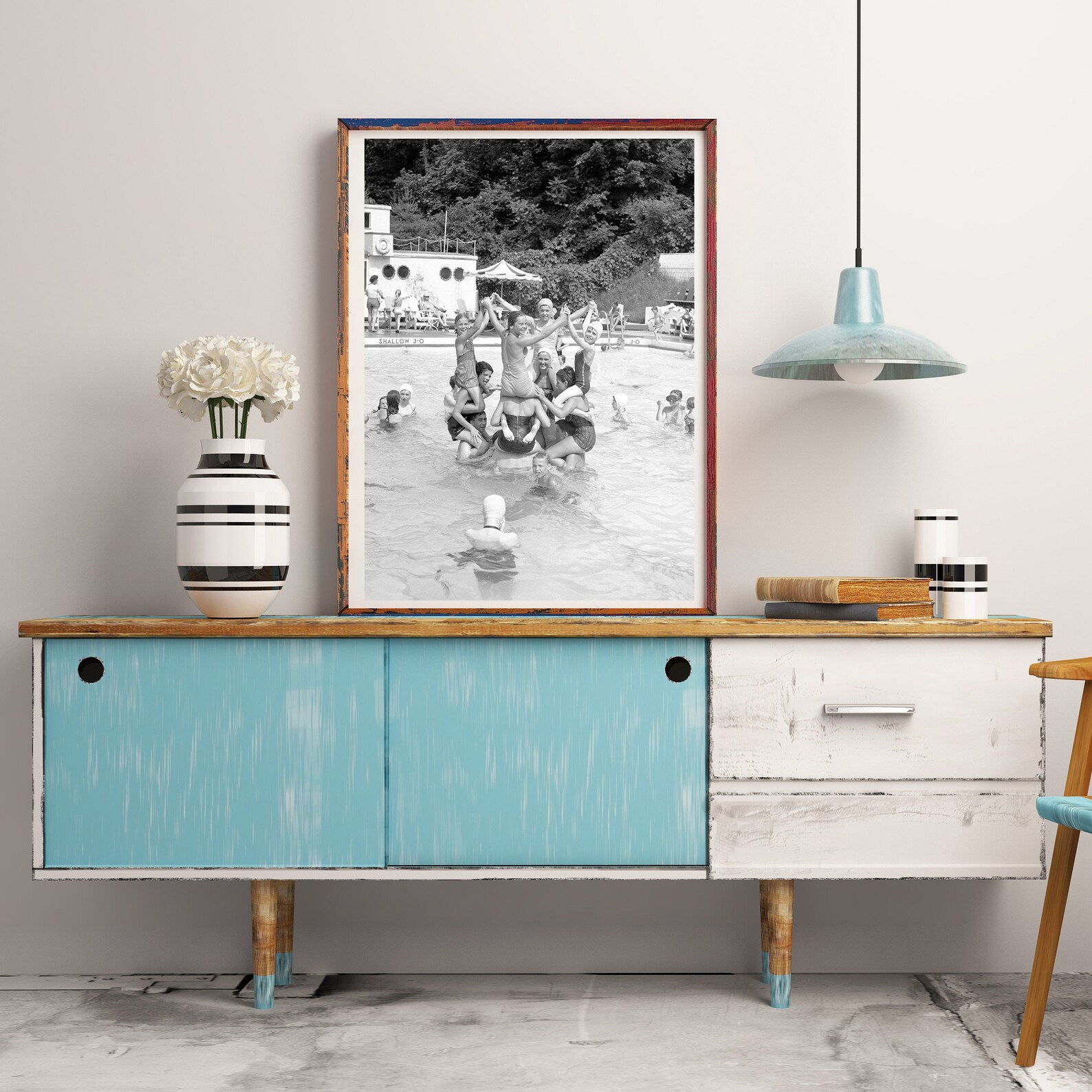 1950s Swimming Pool Photo Print: Vintage-inspired Summer Decor - Etsy