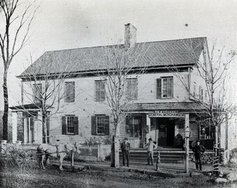 Grocery & Feed Store, 1938. Vintage Photo Reproduction Print. Black and ...