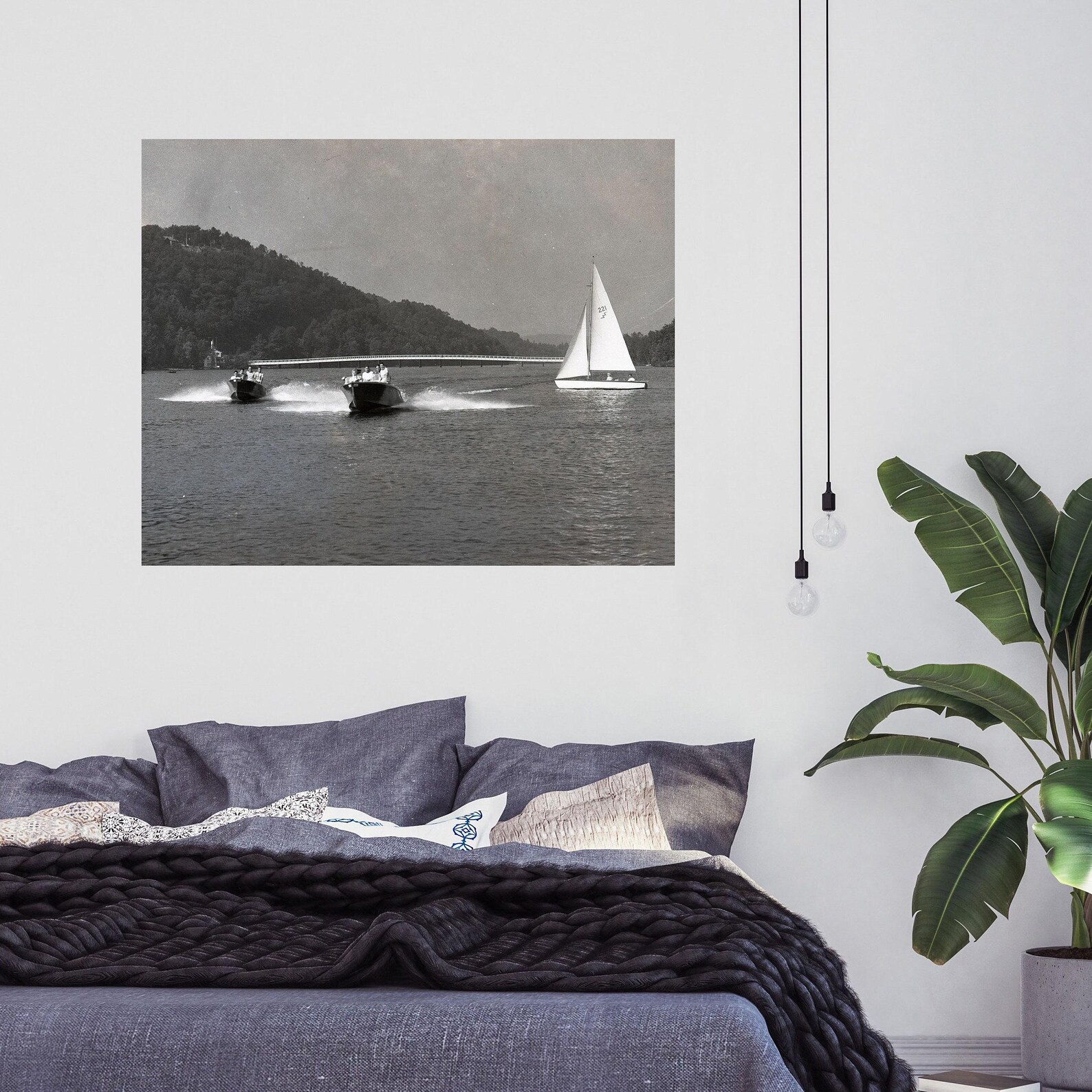 Vintage Motorboat Photo Print: 1940s Lake House Wall Art - Etsy
