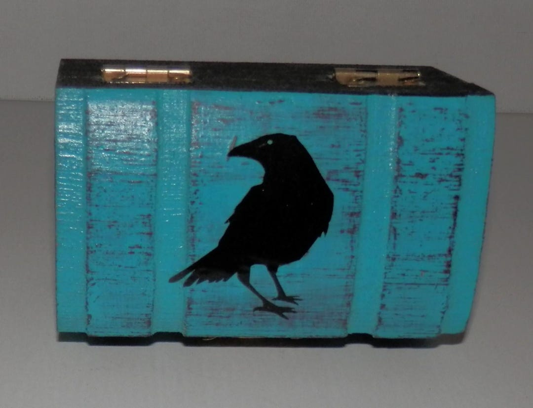 Crow Spirt Stash/trinket Box ,crystal Box, Herb Box - Etsy