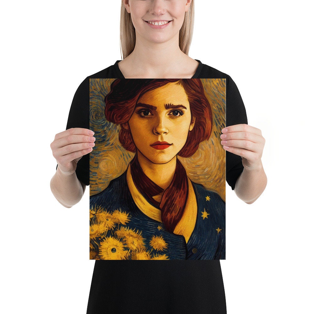 Hermione Granger Poster Emma Watson Dipinto Da Van Gogh - Etsy