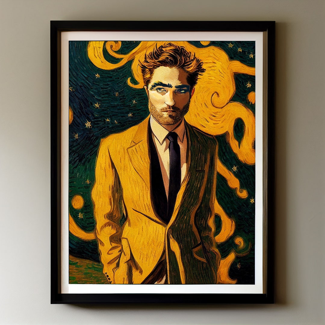 Robert Pattinson Poster Painted by Van Gogh Tribute - Etsy