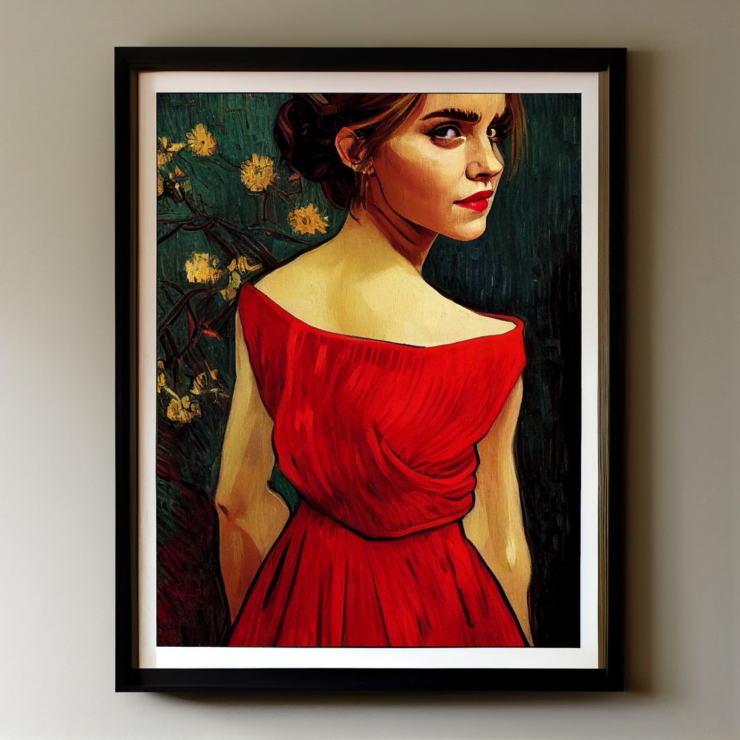 Hermione Granger Poster Emma Watson Dipinto Da Van Gogh, Gift for Her ...