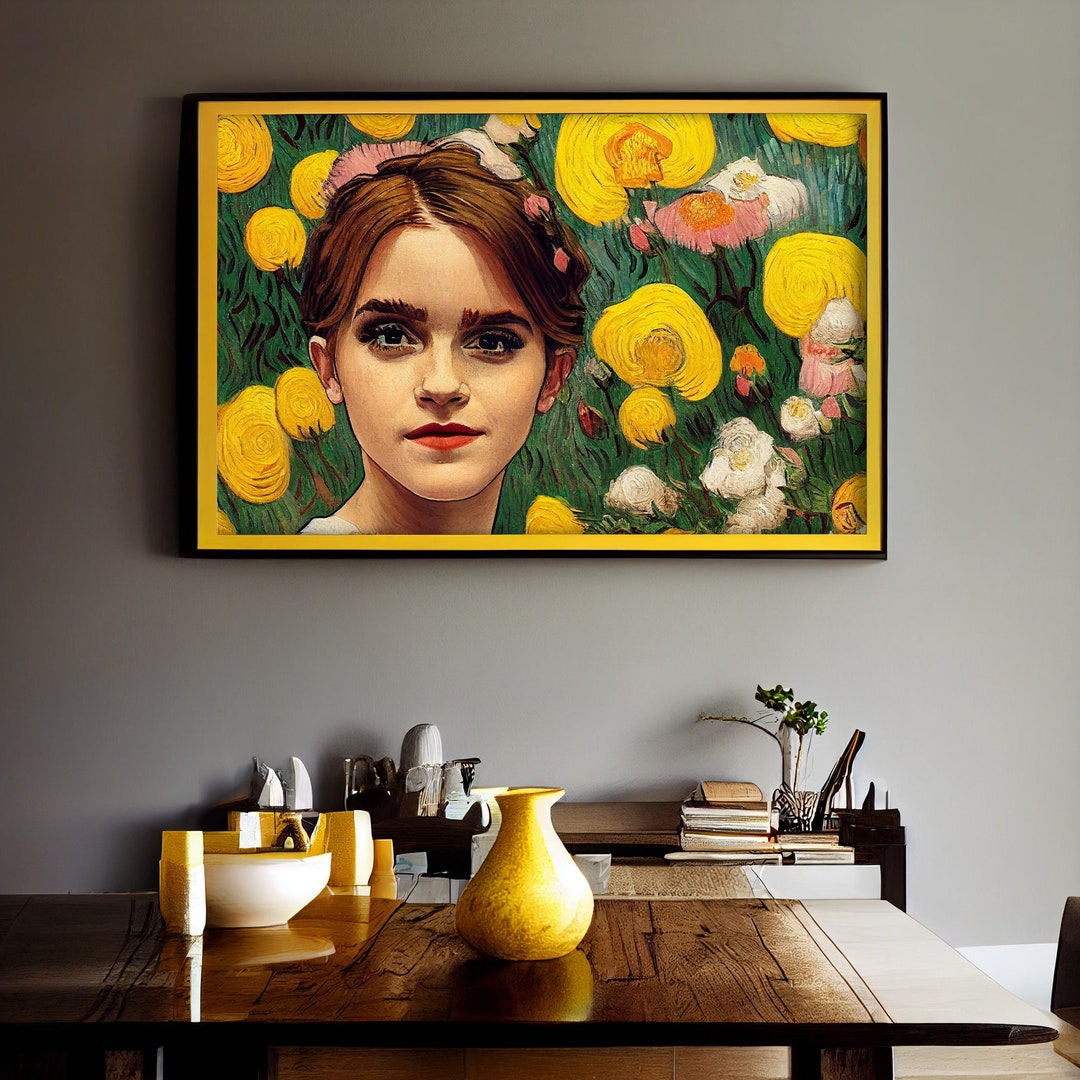 Hermione Granger Poster Emma Watson Painted by Van Gogh, Gift for Girls ...