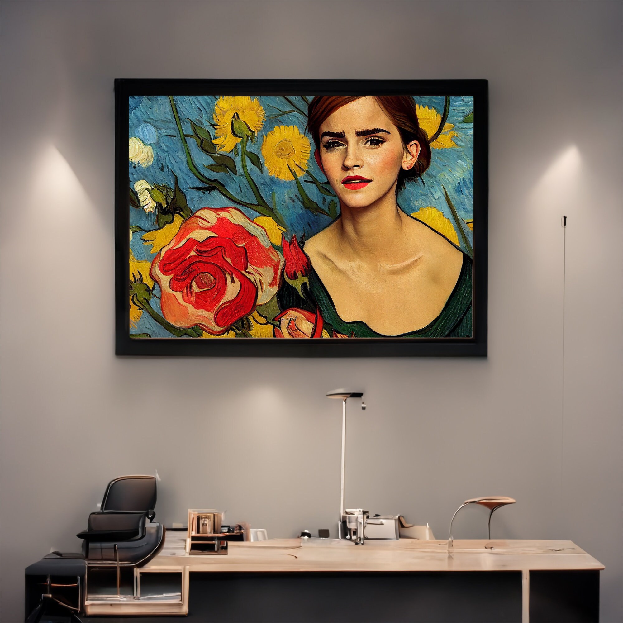 Hermione Granger Poster Emma Watson Flowery Painted by Van - Etsy