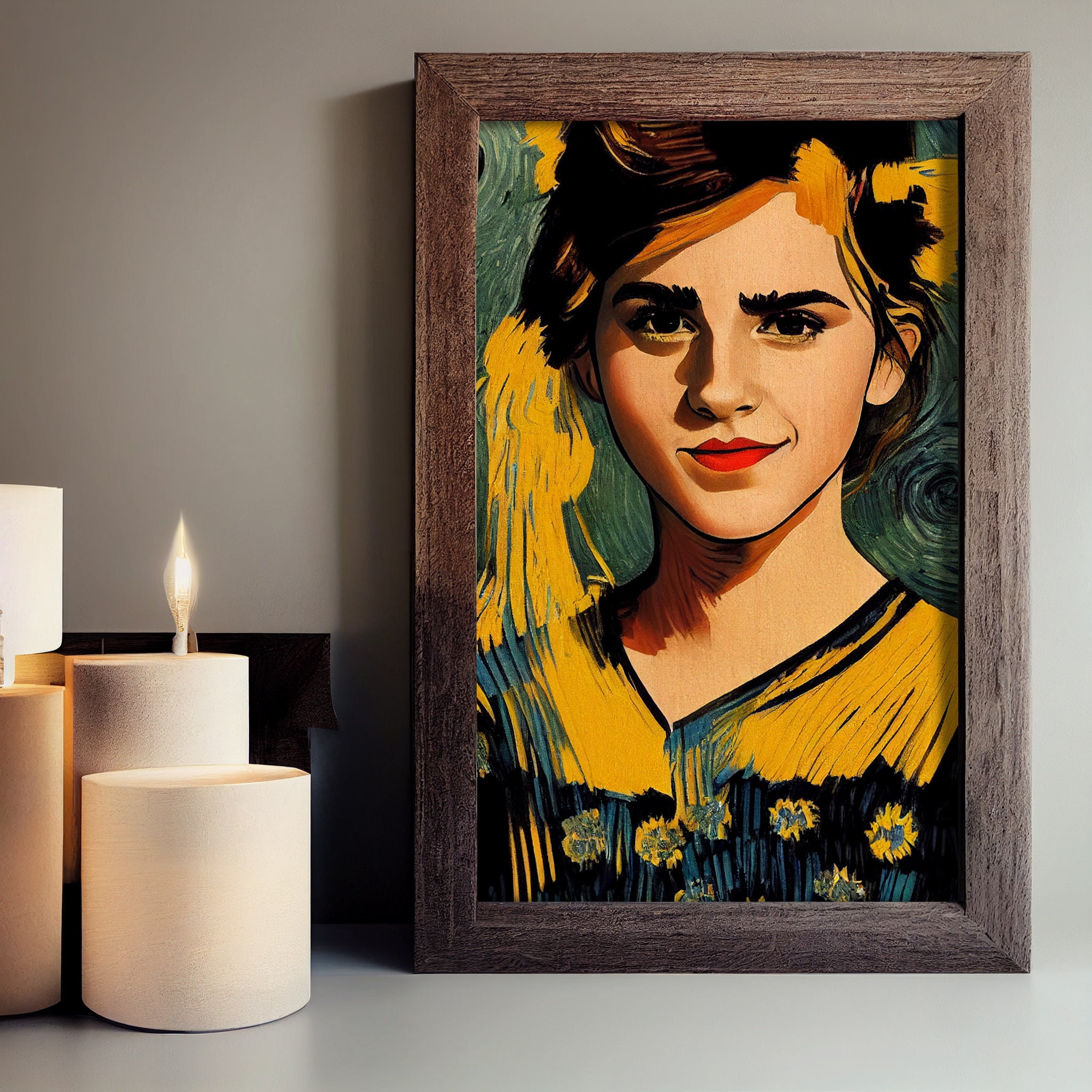 Hermione Granger Poster Emma Watson Painted by Van Gogh Gift - Etsy