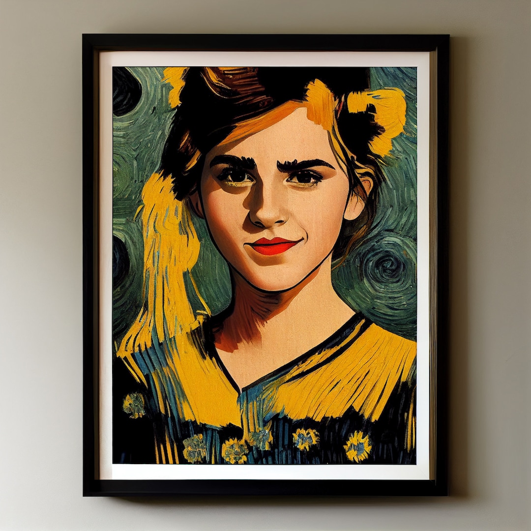 Hermione Granger Poster Emma Watson Painted by Van Gogh, Gift for Her ...