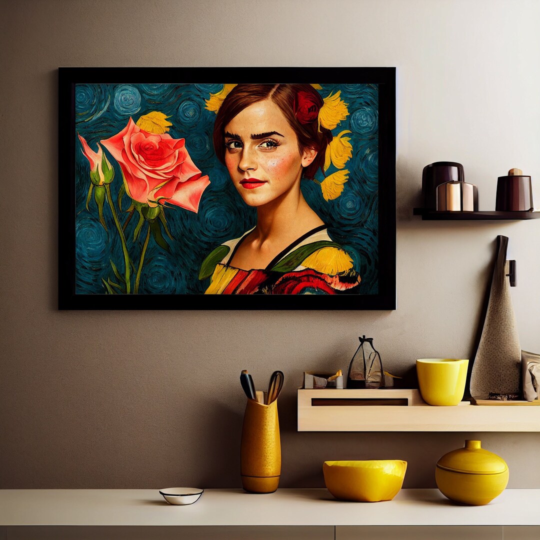 Hermione Granger Poster Emma Watson Painted by Van Gogh, Gift for Harry ...