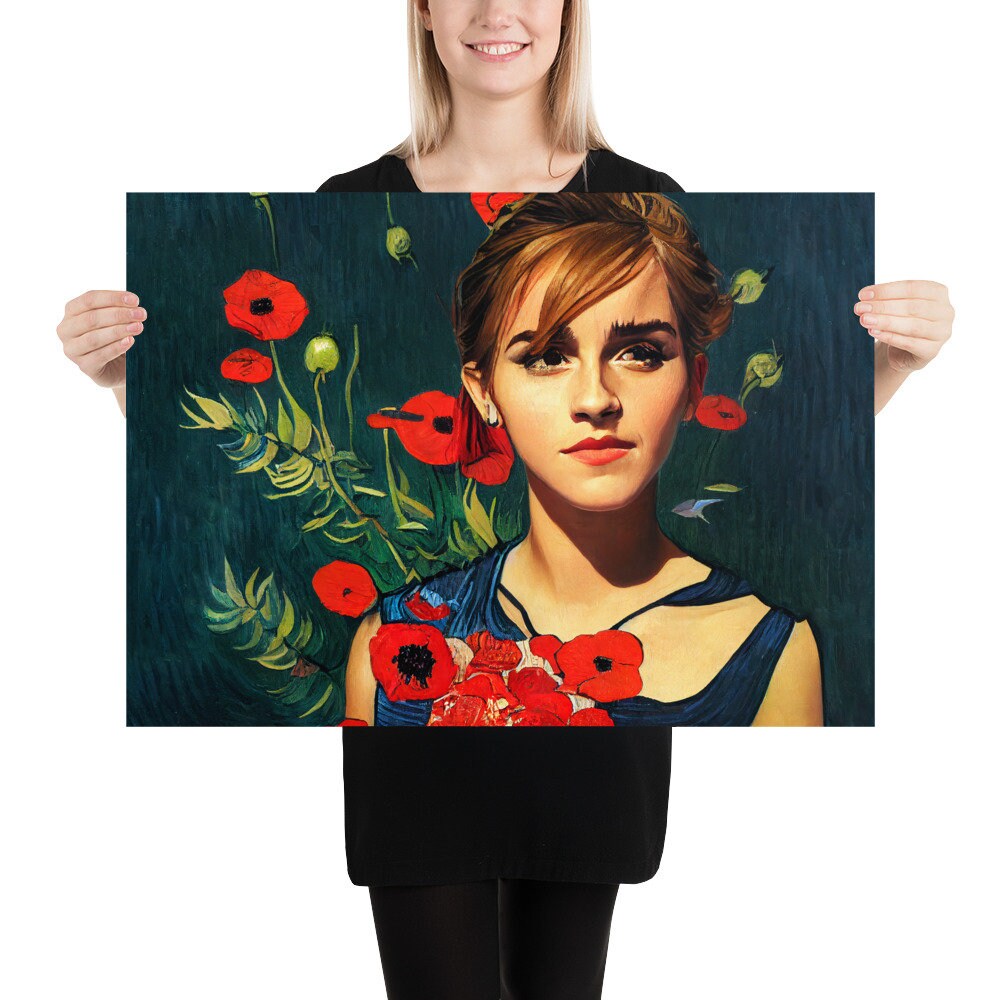 Hermione Granger Poster Emma Watson Painted by Van Gogh Gift - Etsy